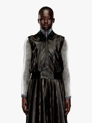 DIESEL® G-inko Faux Leather Sleeveless Jacket