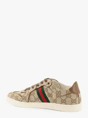 Gucci Gg Fabric Lace-up Sneakers With Nastro Web