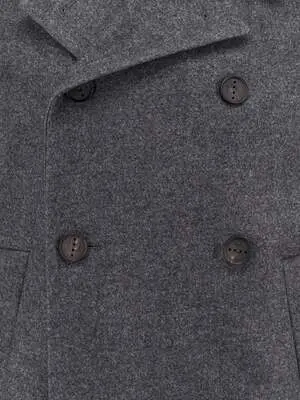 HEVO Double-breasted Virgin Wool Blend Coat