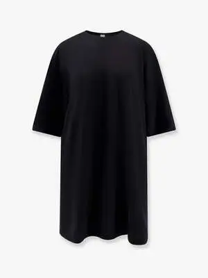 TOTEME Relaxed Tee Lyocell And Cotton Short Dress - Black