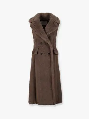 Max Mara Boario Sleeveless Alpaca Blend Coat - Brown