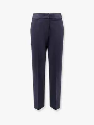 Max Mara Pegno Viscose Blend Trousers - Blue
