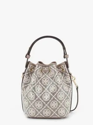 Tory Burch T Monogram Coated Canvas Bucket Bag