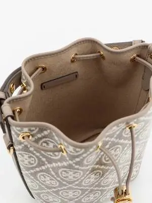 Tory Burch T Monogram Coated Canvas Bucket Bag