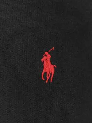 Polo Ralph Lauren Cotton Blend Crew Neck Sweater With Logo Embroidery - Black