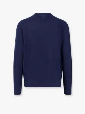 Polo Ralph Lauren Cotton Blend Sweater With Logo - Blue