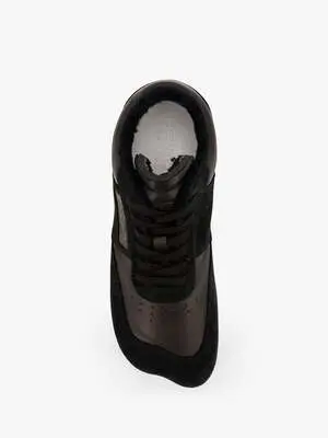 MAISON MARGIELA Suede And Leather Lace-up Sneakers