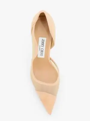 JIMMY CHOO Brigitte Voile And Suede Décollet