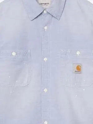 Carhartt Work In Progress Painter Cotton Shirt With Used Effect