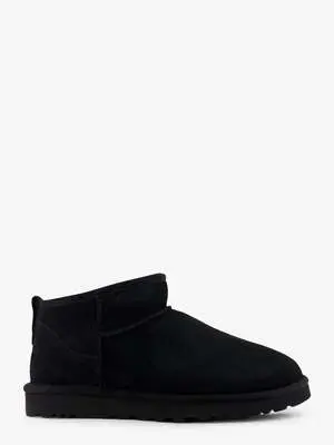 UGG Classic Ultra Mini Suede Ankle Boots - Black