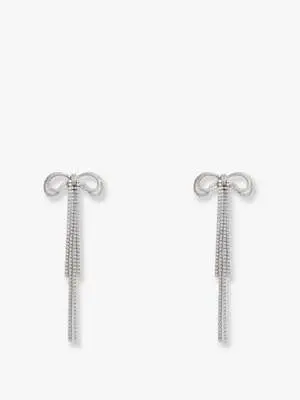 SELF-PORTRAIT Double Crystal Bow Earrings
