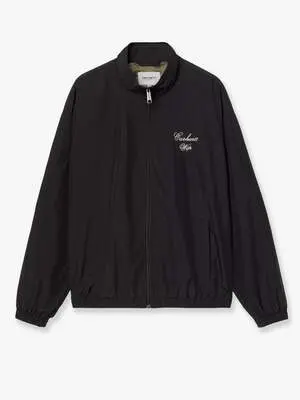 Carhartt Work In Progress Travon Water-repellent Nylon Jacket With Embroidered Logo On The Front - Black