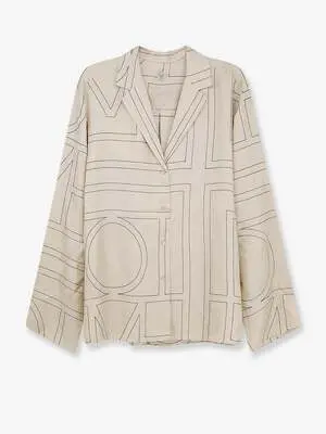 TOTEME Pajamas Organic Silk Shirt - Beige