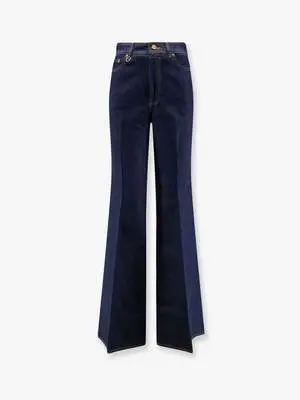 Zimmermann Cotton Denim Flare Jeans - Blue