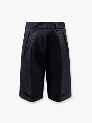 Aspesi Cotton And Linen Shorts - Blue