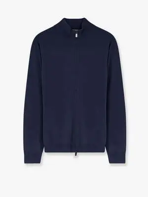 BRAMANI CASHMERE Wool Zip Up Cardigan