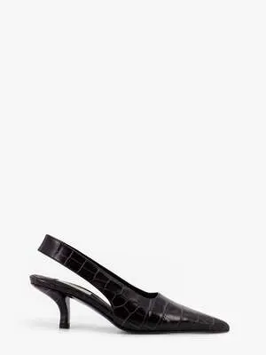 TOTEME Leather Décolleté With Crocodile Print - Brown