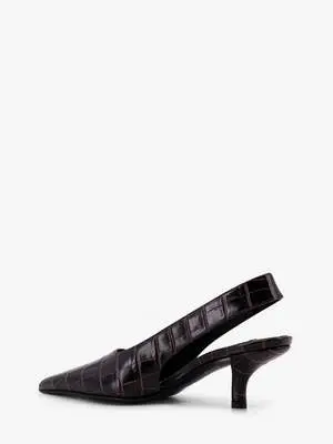 TOTEME Leather Décolleté With Crocodile Print