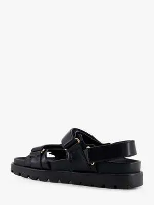 Tory Burch Mellow Leather Sandals With Metal Logo