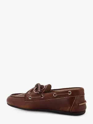 Miu Miu Leather Loafers With Lettering Logo