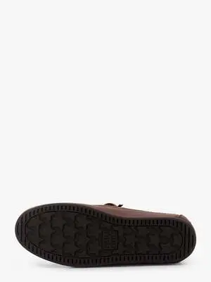 Miu Miu Leather Loafers With Lettering Logo