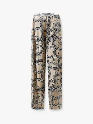 Loewe Printed Wide Leg Trousers