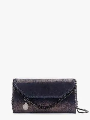Stella McCartney Falabella Shaggy Deer Fabric Wallet - Blue