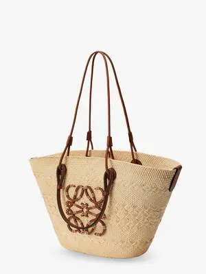 Loewe Raffia And Leather Shoulder Bag