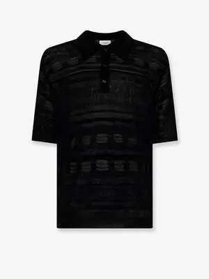 LANEUS Cotton Polo Shirt - Black