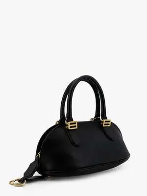 Balenciaga Bowling Bolero Leather Handbag - Black