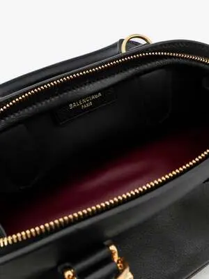Balenciaga Bowling Bolero Leather Handbag - Black