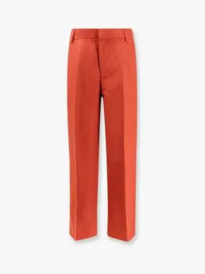 Closed Jurdy Cotton And Linen Trousers - Red