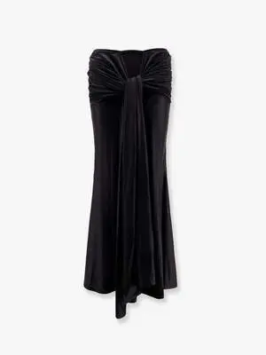 VENUJA Shiny Microfiber Skirt With Satin Effect - Black