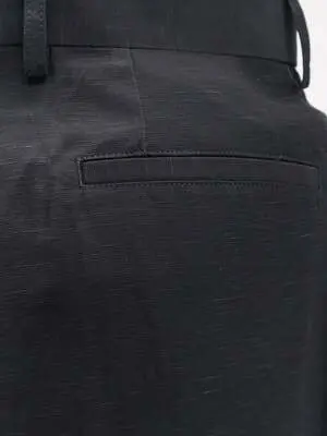 LANEUS Viscose And Linen Trousers