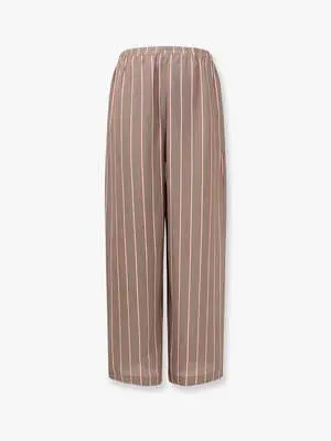 THE FRANKIE SHOP Viscose And Silk Blend Striped Trousers