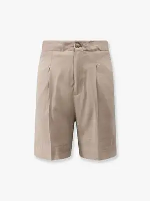 HEVO Torre Lapillo Modal Blend Bermuda Shorts - Beige