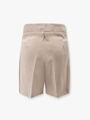 HEVO Torre Lapillo Modal Blend Bermuda Shorts - Beige