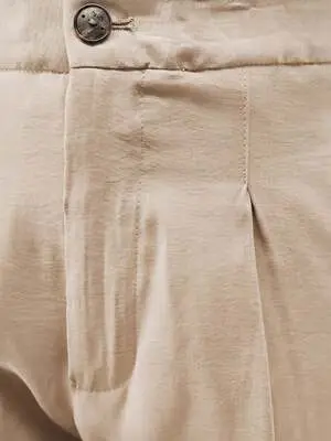 HEVO Torre Lapillo Modal Blend Bermuda Shorts - Beige