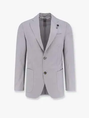 LARDINI Rieti Cotton Blend Blazer - Grey