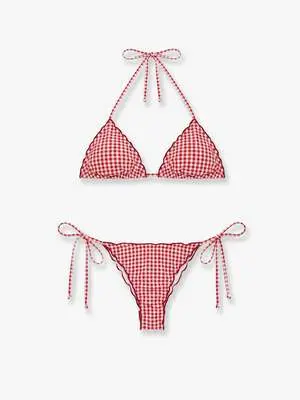 MC2 SAINT BARTH Sagitami Nylon Bikini With Vichy Pattern
