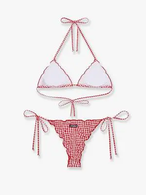 MC2 SAINT BARTH Sagitami Nylon Bikini With Vichy Pattern