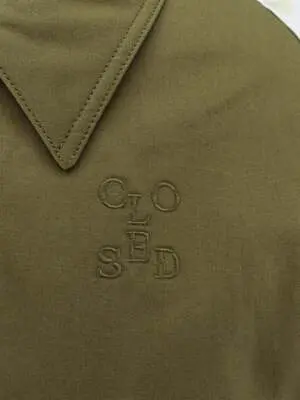 Closed Cotton Jacket With Logo Embroidery