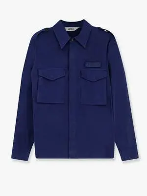 Aspesi Field "lived" Fabric Shirt - Blue