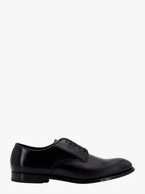 DOUCAL'S Patent Leather Lace-up Shoe - Black