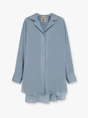 SEMICOUTURE Cotton And Silk Shirt - Blue