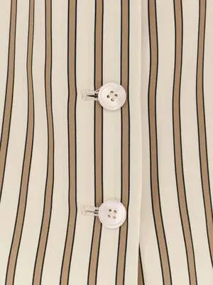 Max Mara Mxmfauno Striped Cotton And Silk Vest