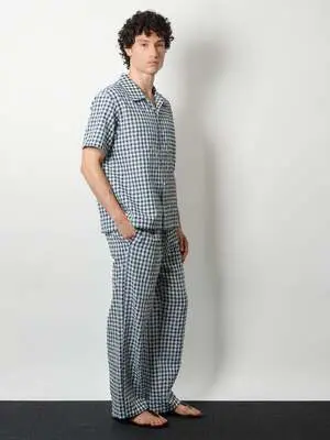 DUNST Cotton Blend Shirt With Check Pattern