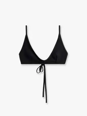 TOTEME Nylon Bikini Top - Black