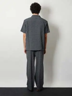 DUNST Cotton Blend Shirt With Check Pattern