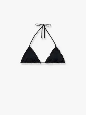 MC2 SAINT BARTH Sagittarius Viscose Blend Bikini Top - Black